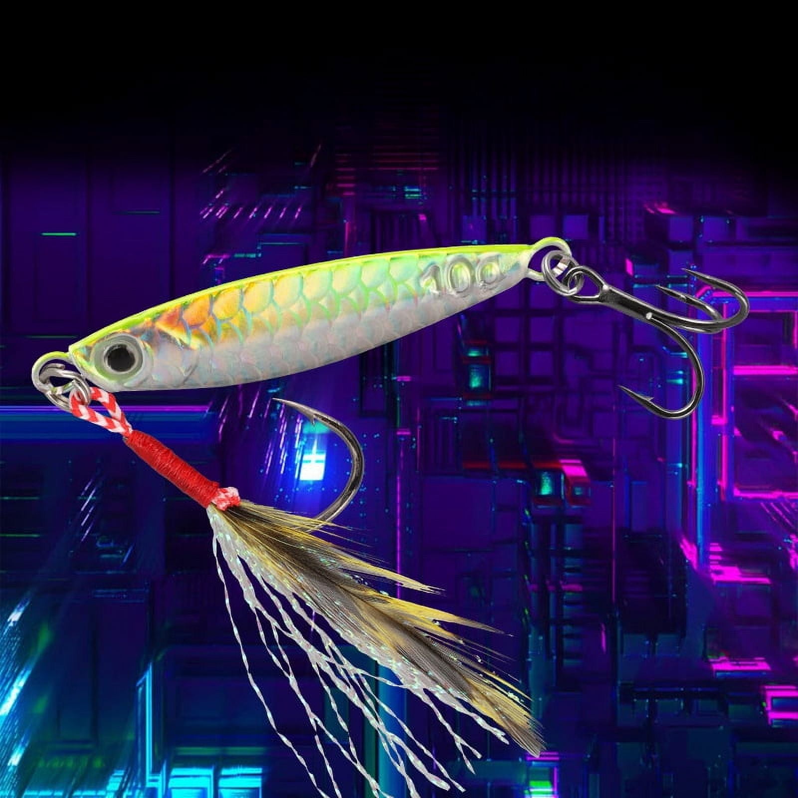 3PC BIQIANWO Fishing Lures Iron Plate Fish Scale Pattern Long Casting Professional Design Bass ...