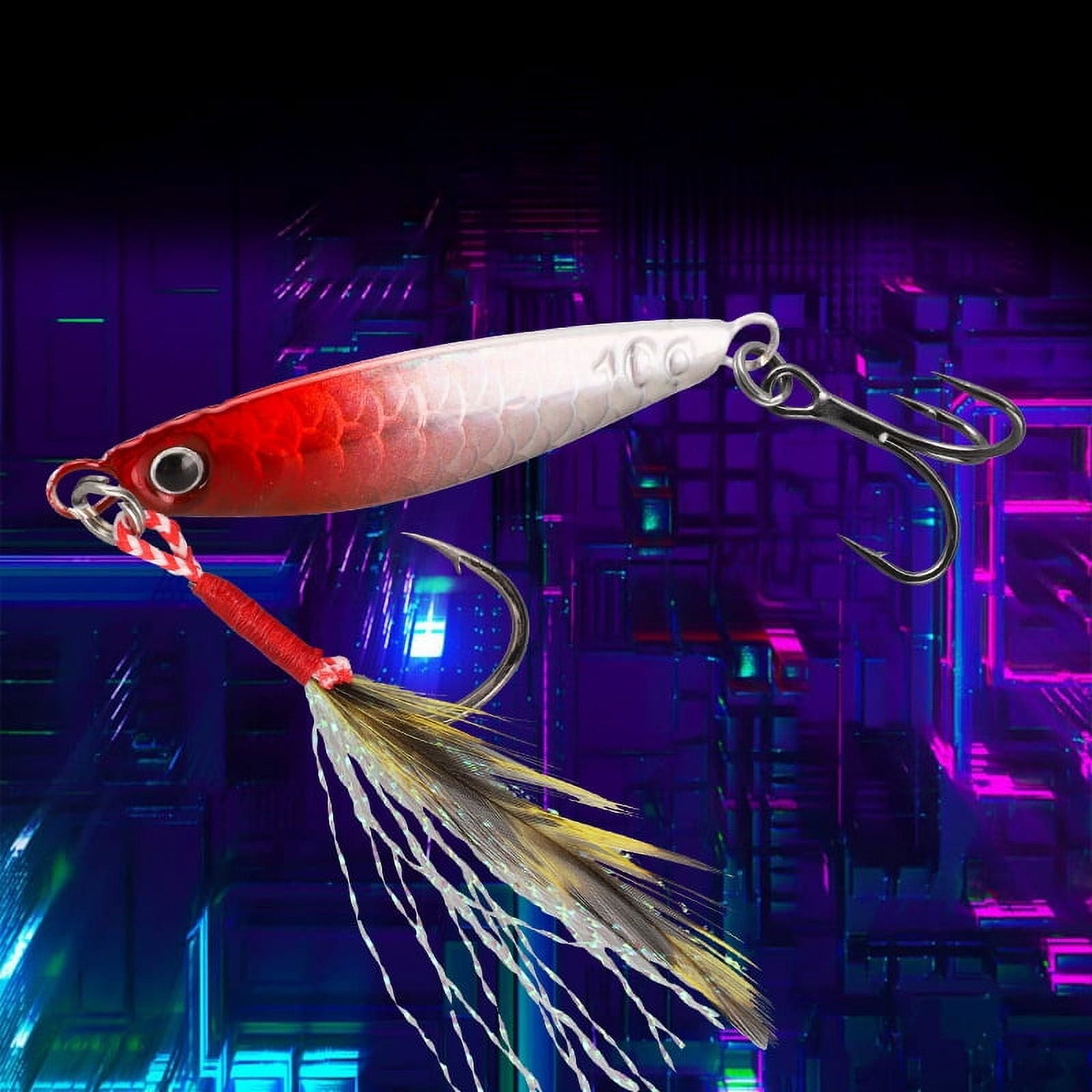 3PC BIQIANWO Fishing Lures Iron Plate Fish Scale Pattern Long Casting Professional Design Bass ...