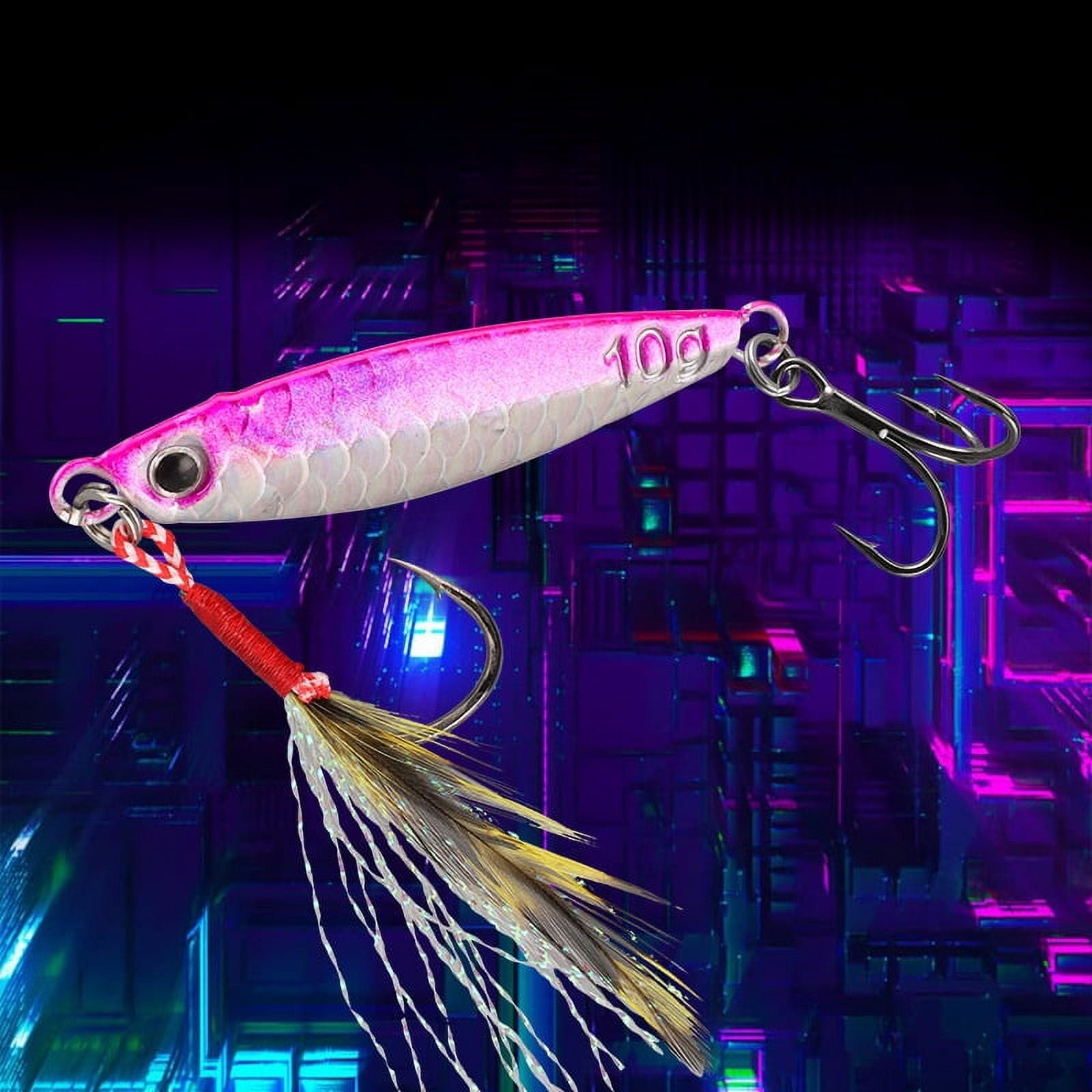 3PC BIQIANWO Fishing Lures Iron Plate Fish Scale Pattern Long Casting ...