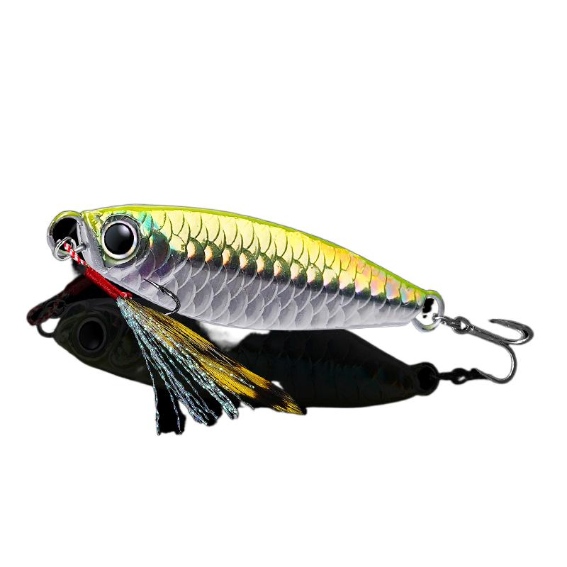 3PC BIQIANWO Fishing Lures Iron Plate Scale Pattern Red Silver Gold ...