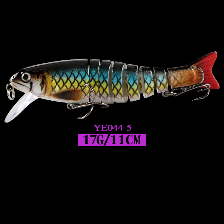 3PC BIQIANWO Fishing Lures Multi-Section Fish Five-Color UV Printed ...