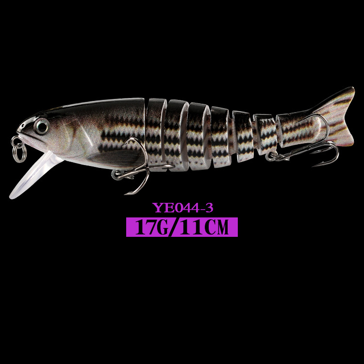 3PC BIQIANWO Fishing Lures Multi-Section Fish Five-Color UV Printed ...