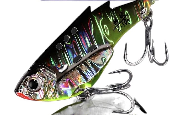 3PC BIQIANWO Fishing Lures Vibrating VIB Lead Ultra-thin Back Metal ...