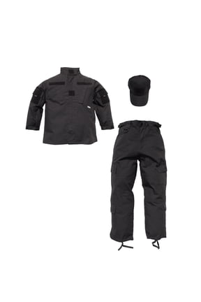 All Black Military Uniform