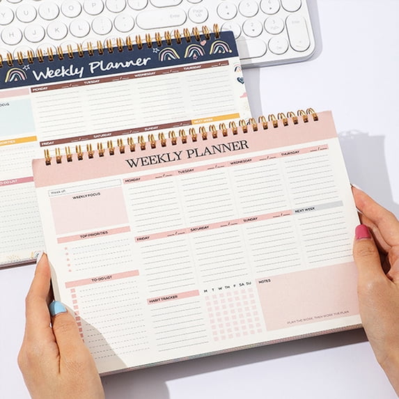 3PC Back to school supplies B5 English Weekly Planner Coil Book Work ...