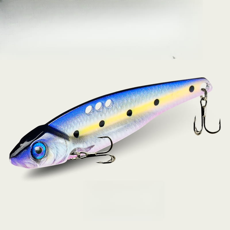 3PC Biqianwo Fishing Lures 3D Iron Plate Thin Back Lure VIB Metal ...