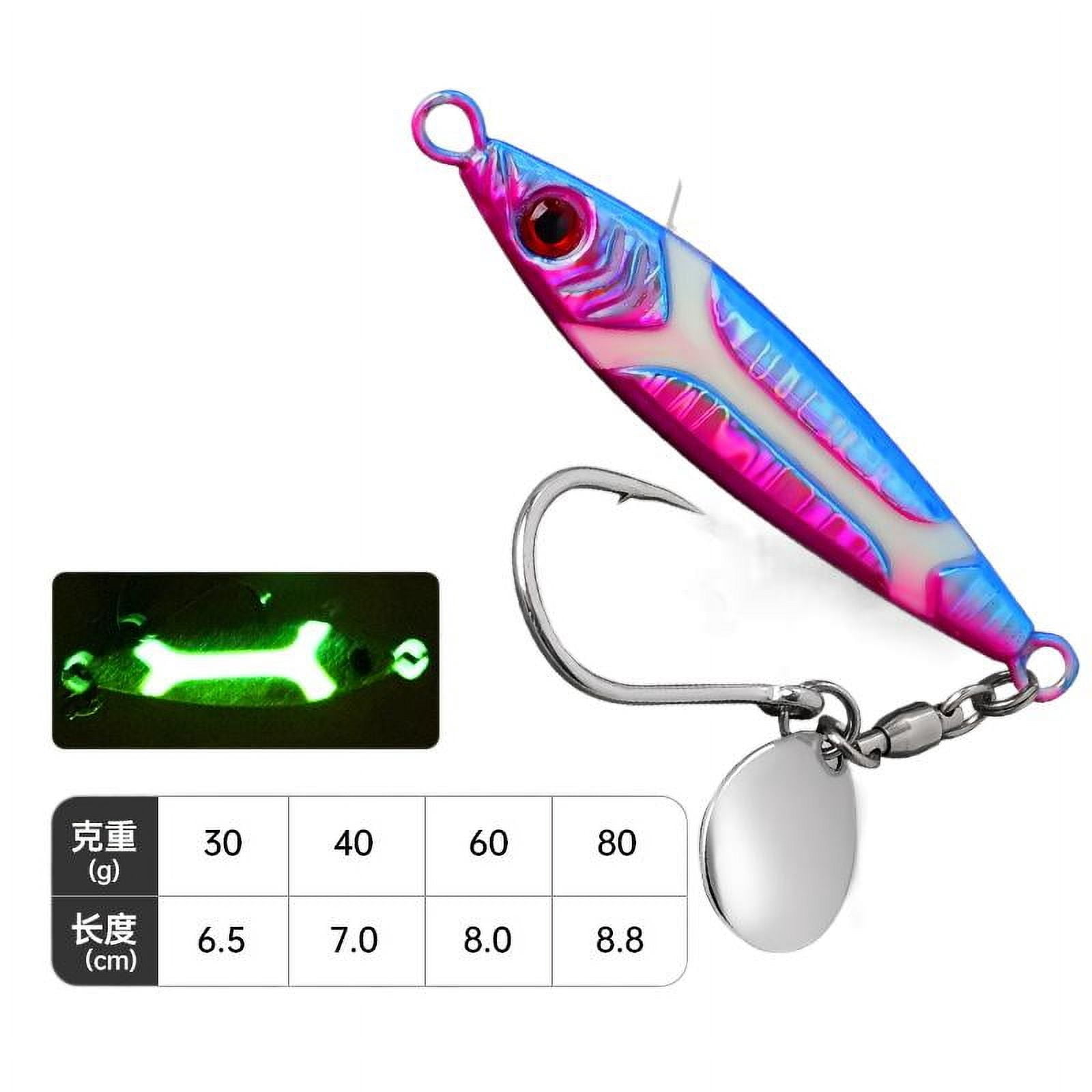 3PC Biqianwo Fishing Lures Sea Fishing Iron Plate Version with Hook Sea ...