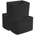 3PC-Black Woven Rope Storage Baskets 3 Pack Organizing Bins for Toys ...