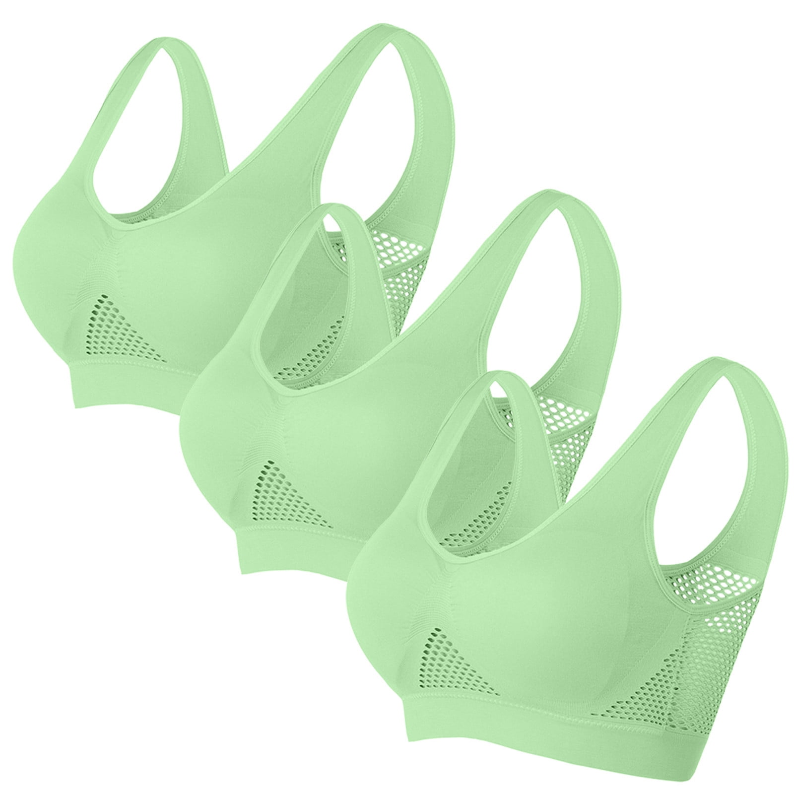 3PC Bras Women's Womens Wireless Bras Comfortable Comfortable Push Up ...