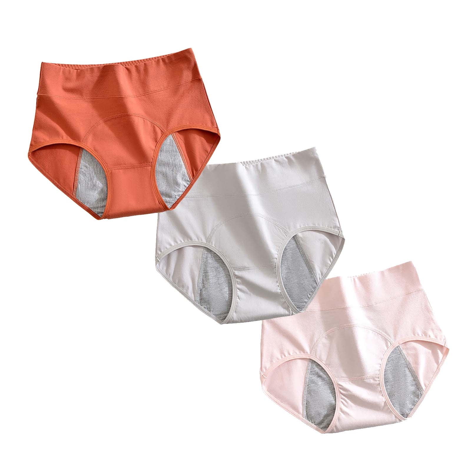 3PC Breathable Underwear for Women Briefs for Women Underwear Women Pack Women's Menstrual Leak ...