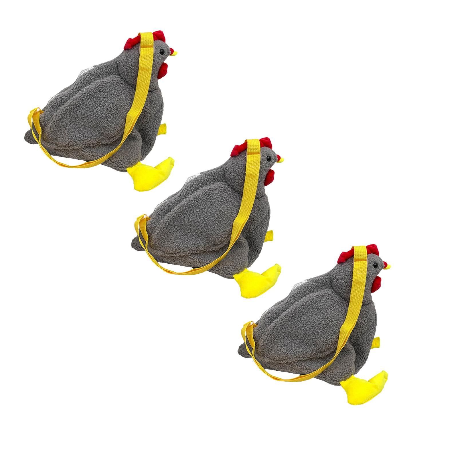 3PC Chicken Purse Cute Chicken Bag Fluffy Hen Shoulder Plush Handbag ...