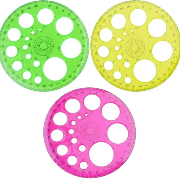 3PC Circle Template Circle Round Stencil Templates for Drawing ...