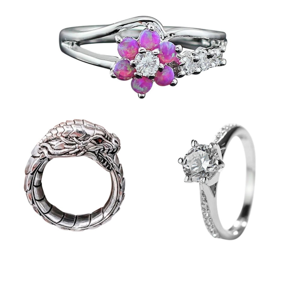 3PC Clearance! WEANT Womens 925 Sterling Silver Hot- Ring Ethnic Style ...