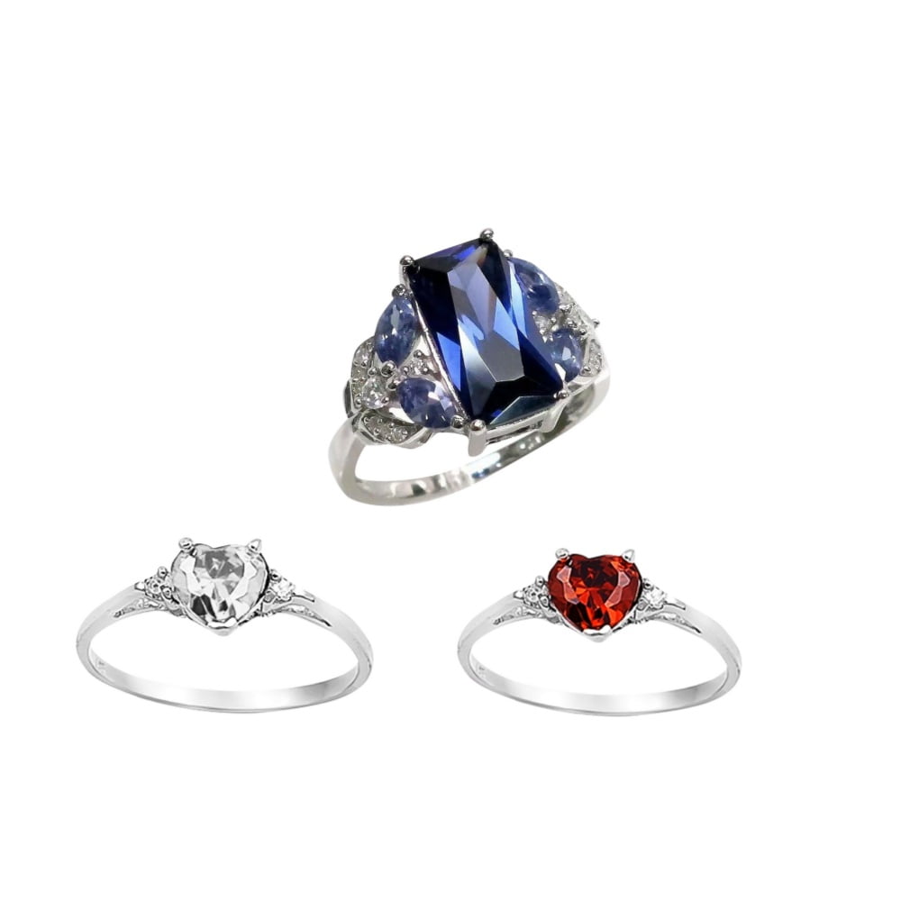 3PC Clearance! WEANT Womens 925 Sterling Silver Women's Synthetic ...