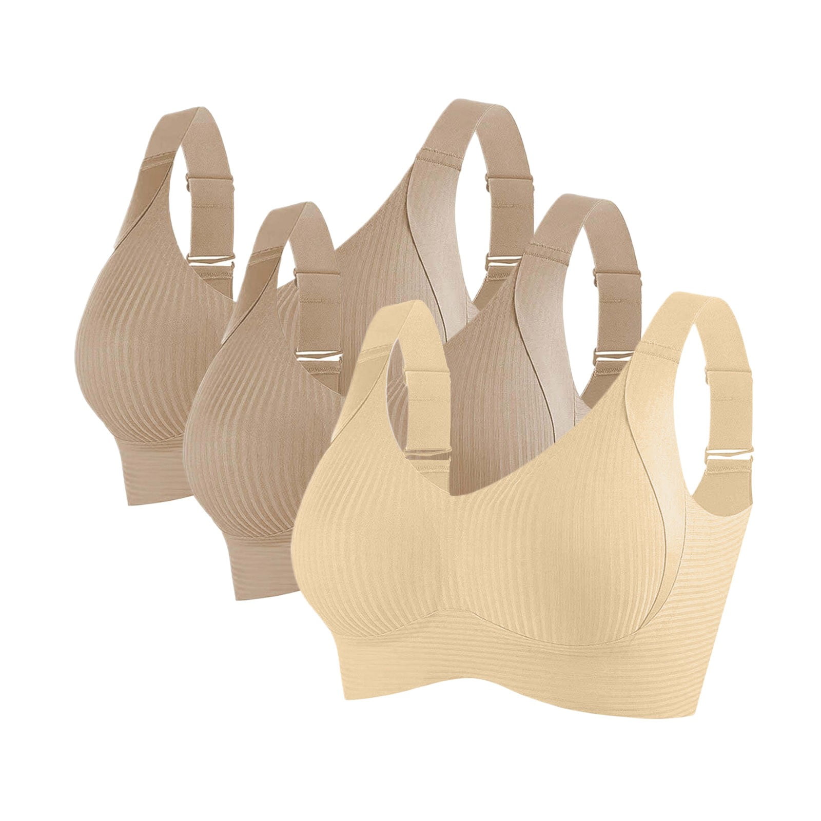 3PC Comfortable Transparent Shoulder Strap Cordless Backless Spongeless ...