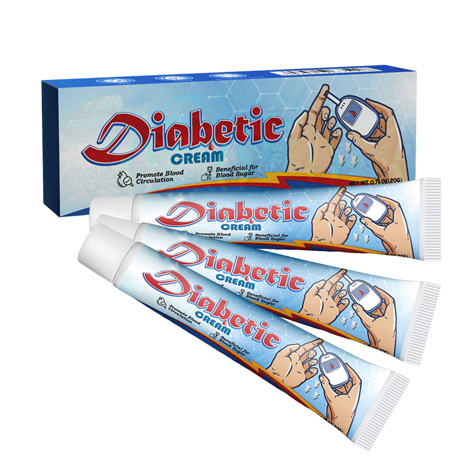 3PC D*iabetes Treatment Cream, Professional D*iabetic Foot Cream, Dry ...