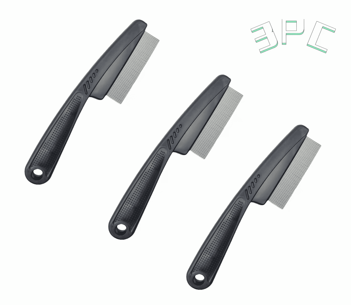 3PC Dandruff Comb, Stainless Steel Fine Tooth Dandruff Remover ...