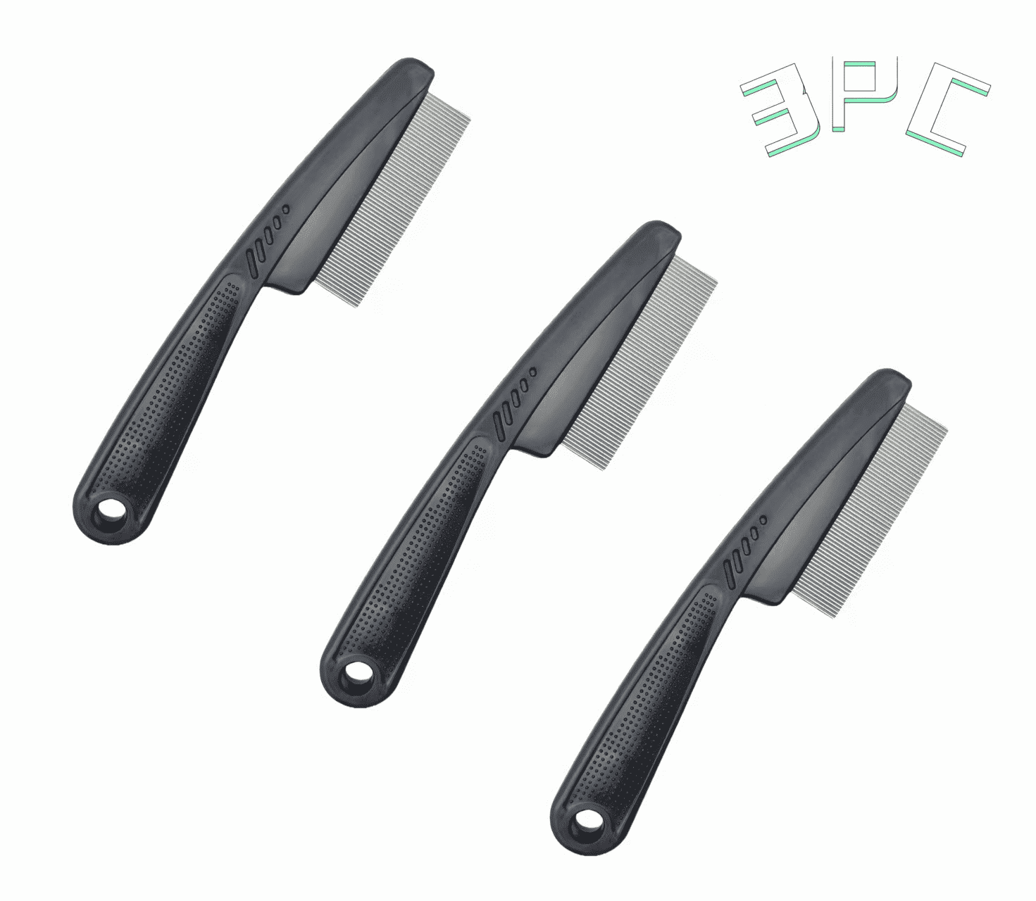 3PC Dandruff Comb, Stainless Steel Fine Tooth Dandruff Remover ...