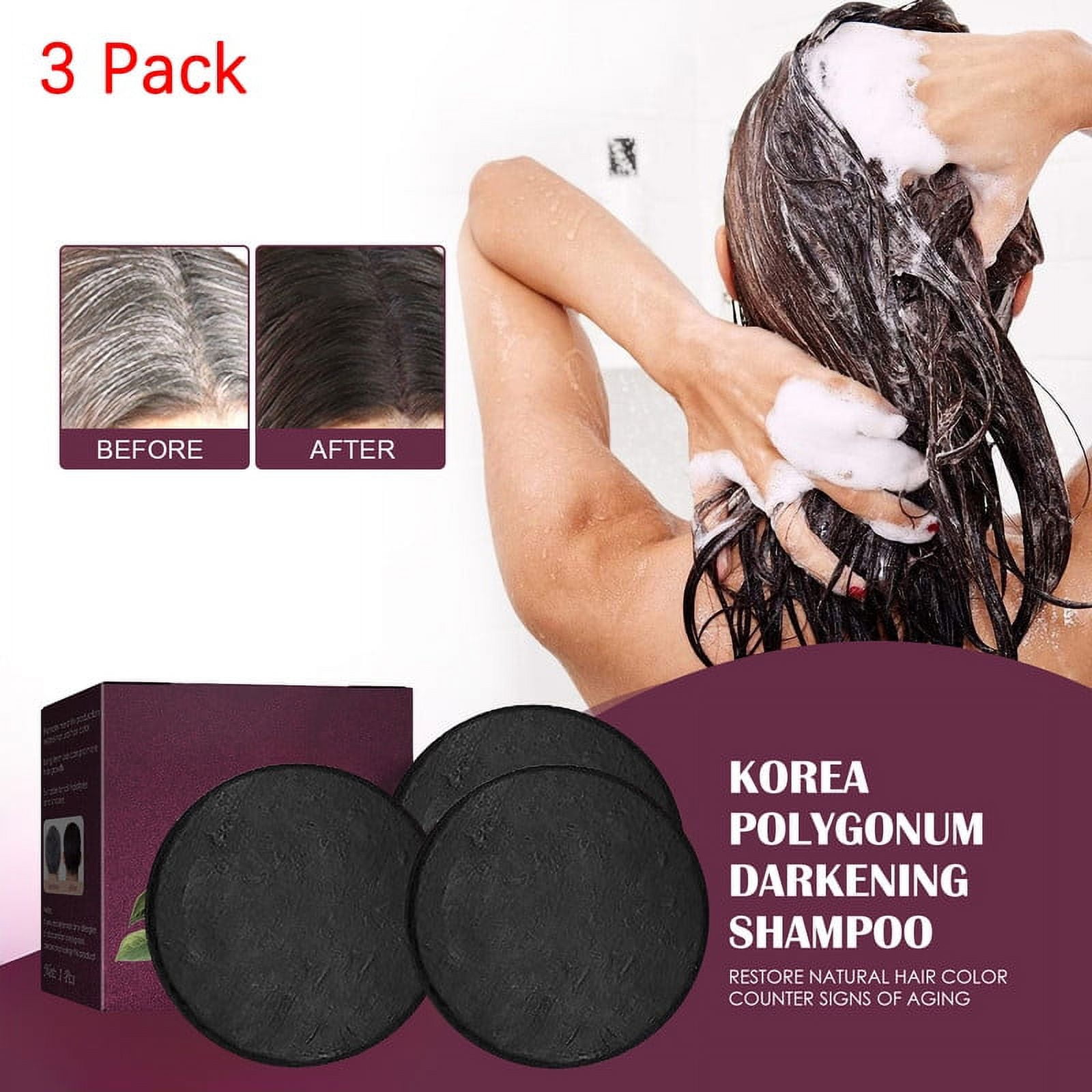 3pc Darkening Hair Shampoo Barcover Gray Hair Bar Soapnatural Hair Darkening Shampoo Bar For