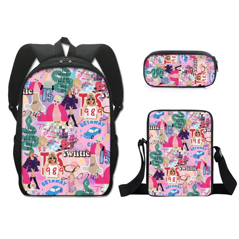 3PC Dazzling Singer Ta*yl-or Backpack swift Large Capacity Travel Essential for Teenagers and ...