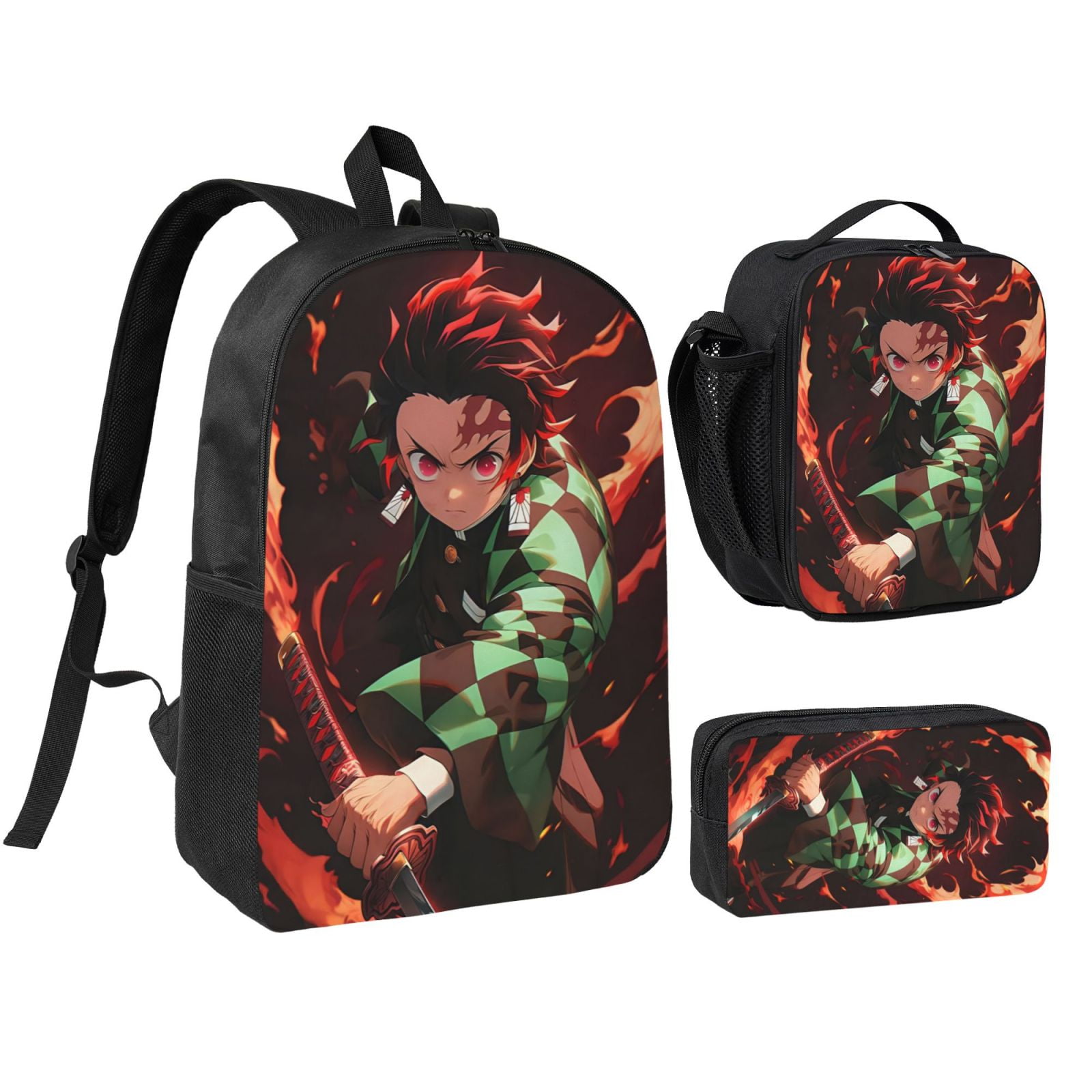 3PC Demon Slayer Backpack Set,backpacks ,lunch bag ,case combination ...