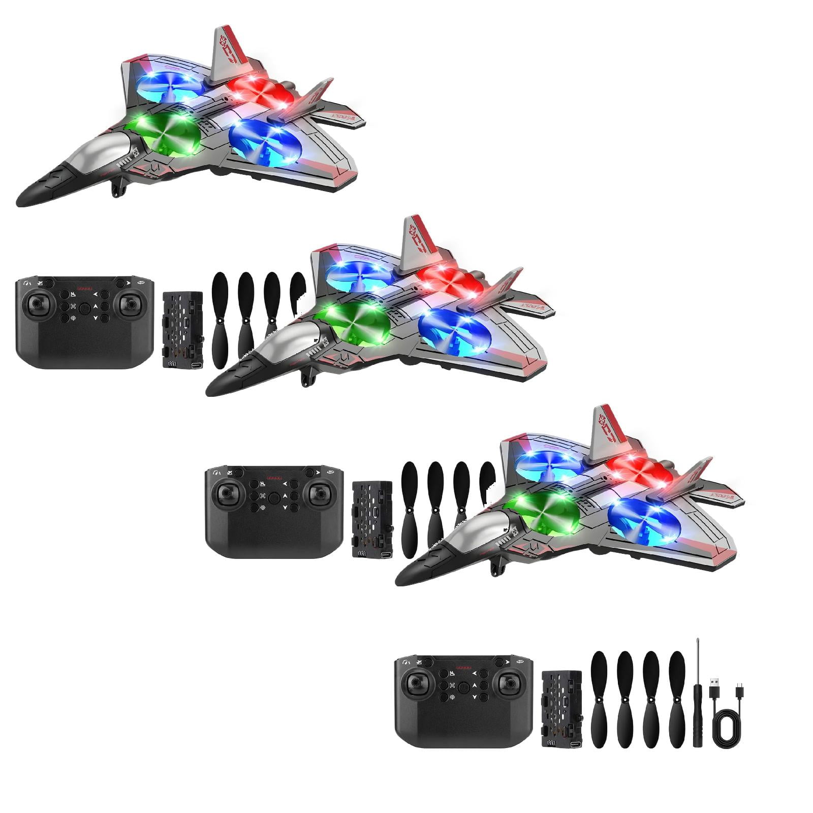 3PC Drones for Kids | 2.4GHZ RC Plane, Remote Control Airplane ...