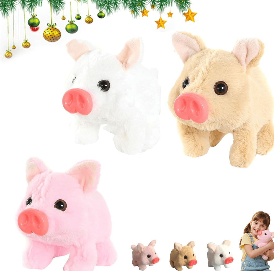 3PC Electric Pig Plush Realistic Toy, Vivid Funny Animated Interactive ...