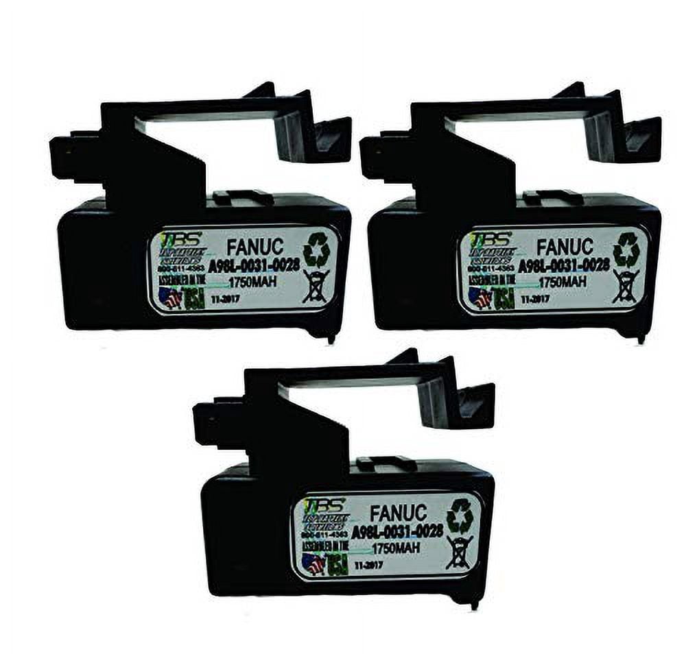 3PC Fanuc A98L-0031-0028, A02B-0323-K102 Single Cell 3V in Cartridge ...