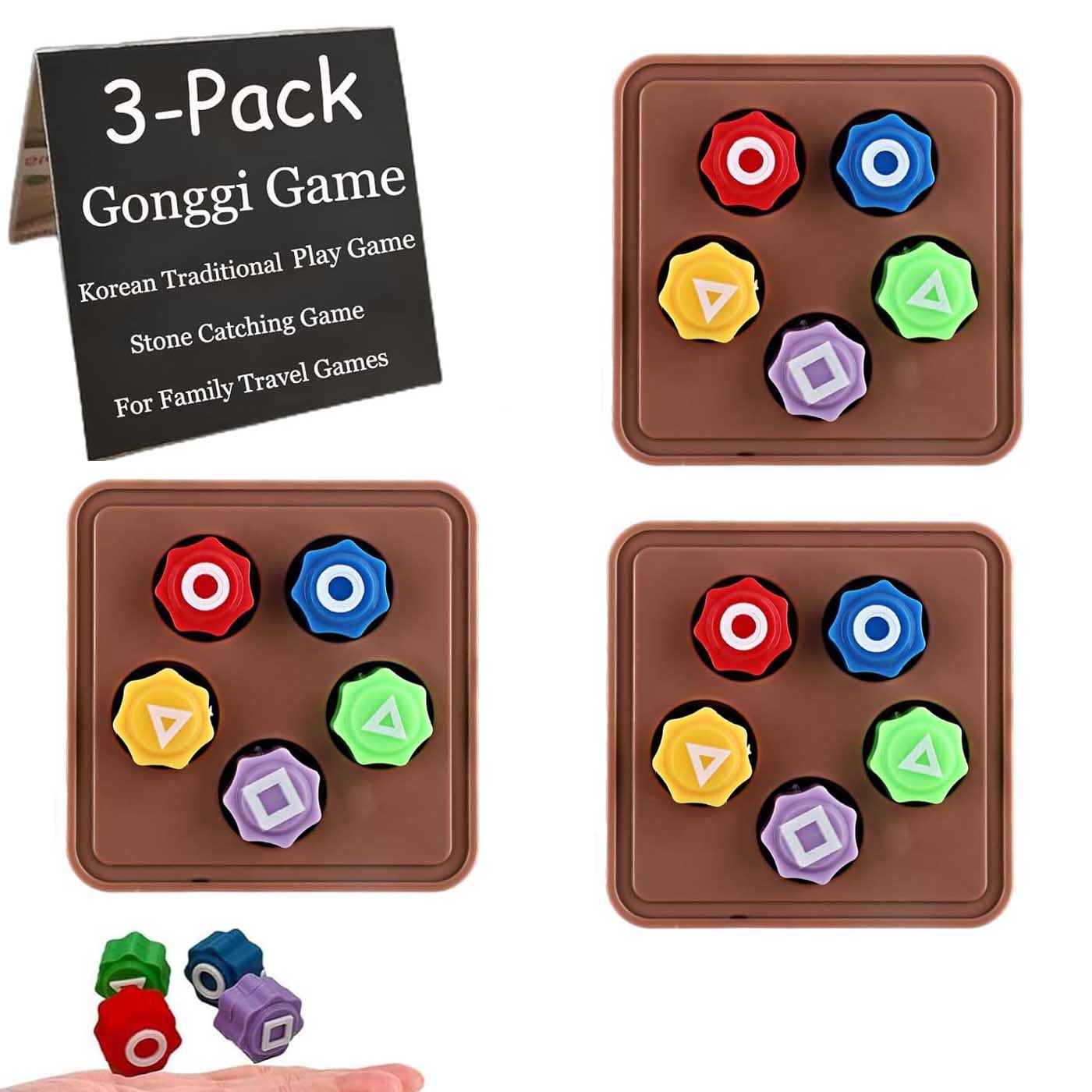 3PC GongGi Game Set,Korean Traditional Play Game,Gonggi Jack Stone ...