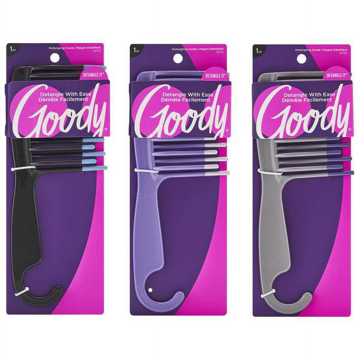 3PC Goody Shower Hanging Detangler Comb (Color May Vary) - Walmart.com