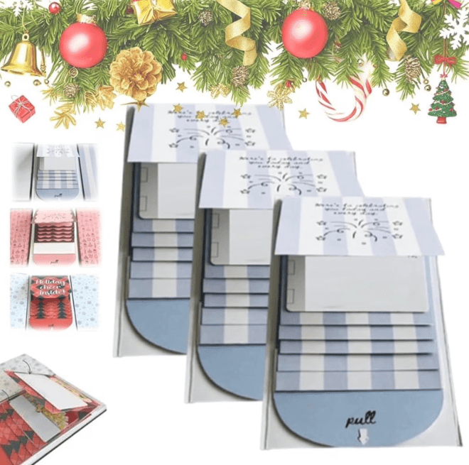 3PC Handmade Waterfall Holiday Gift Card Sleeve Booklet Pull-Out Gift ...