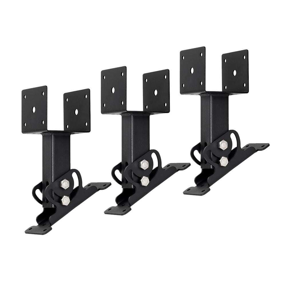 3PC Heavy Duty Roof Riser Brackets Kit, Adjustable Pergola Brackets Kit ...