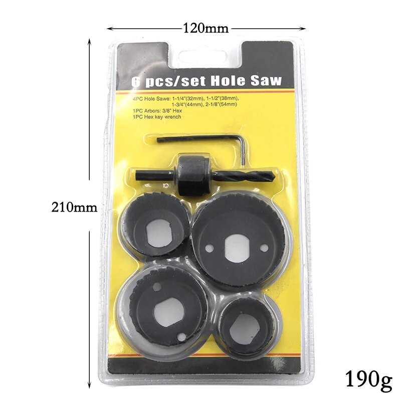 3PC Hole Saw Gypsum Board Hole Opener 32-54mm Ceiling Drilling Tool 6PC ...