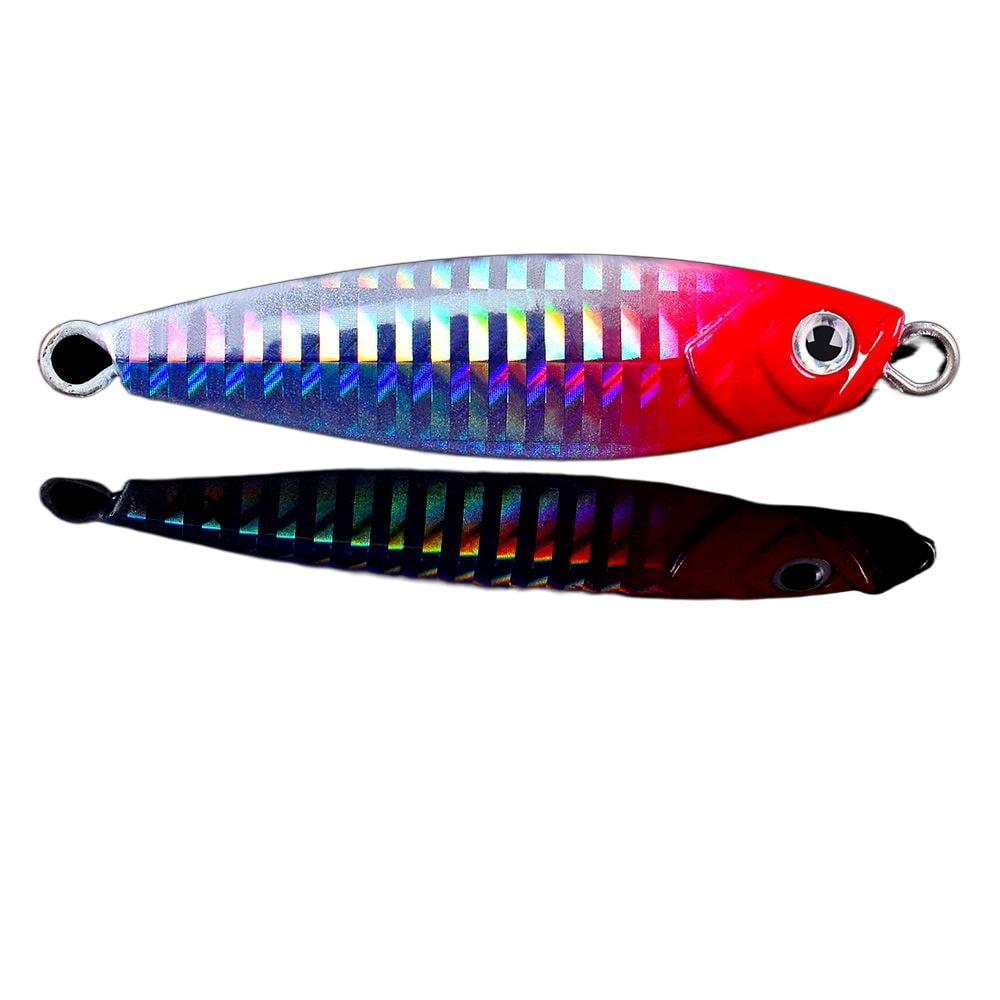 3PC Hook Metal Jigging Spinner Bait 7g/10g/15g/20g/30g Laser Fishing Casting Fishing Jig Metal ...