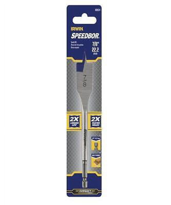 3 PC Irwin Speedbor 7/8 in. X 6 in. L Carbon Steel Wood Boring Bit Hex ...