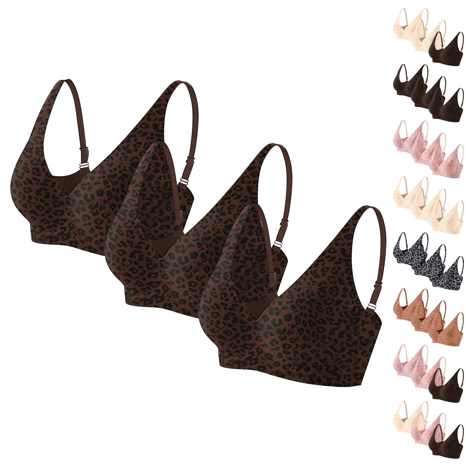 3PC Jelly Bras for Women BWASD Wireless Comfortable Plunge Bralettes No ...