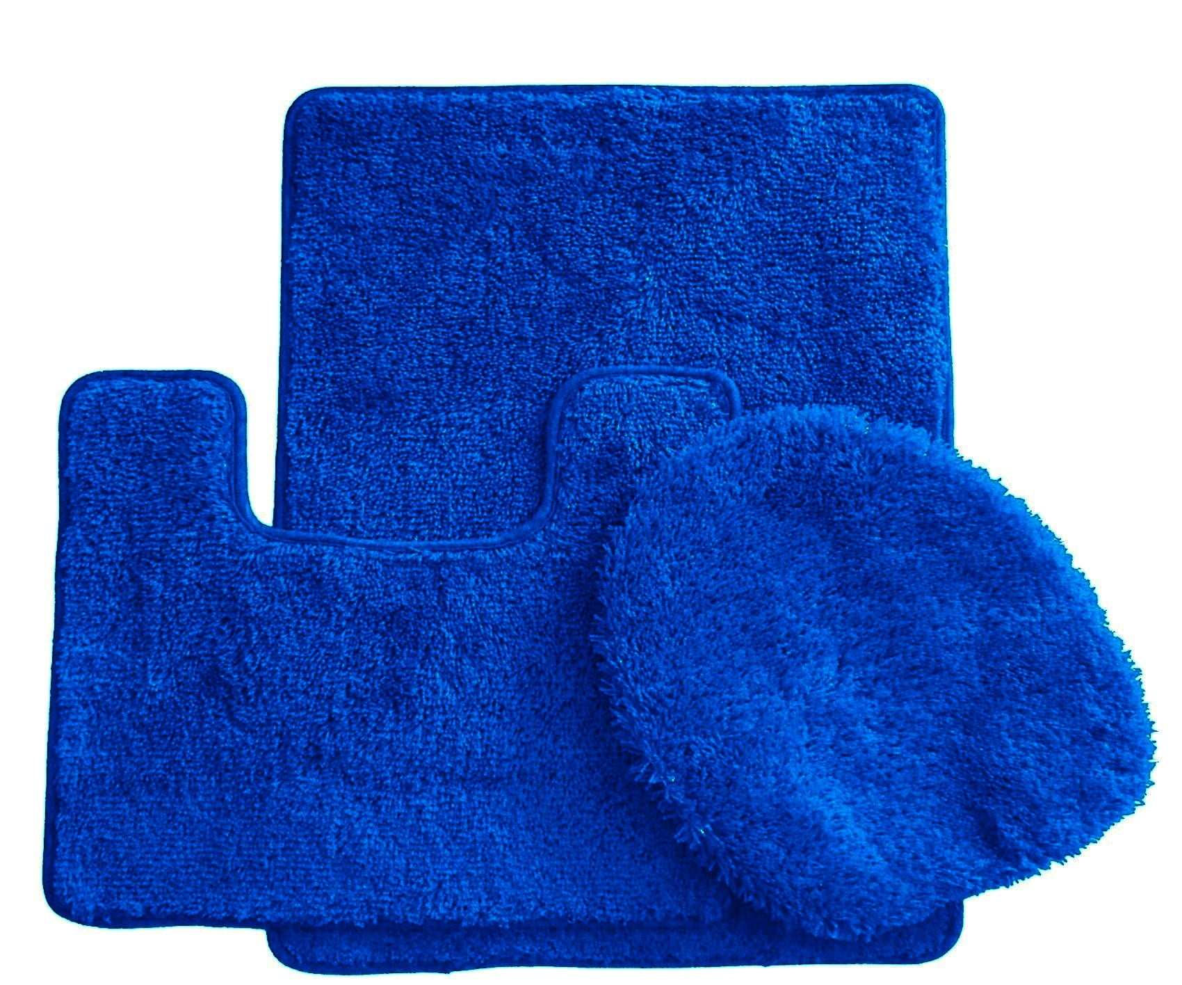 3PC LUXURY BATHMAT ROYAL BLUE - Walmart.com