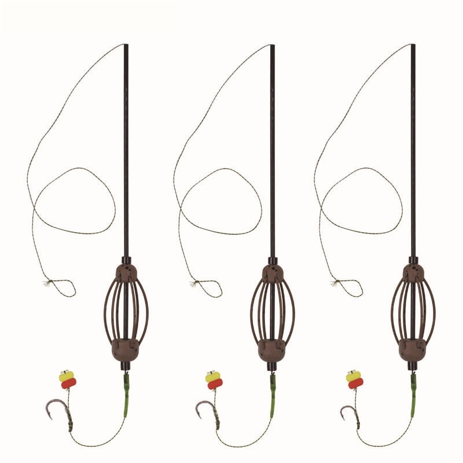 3PC Long Bait Cage Rib Cage Powerful Line Set Fake Bait Corn Fish Hook ...