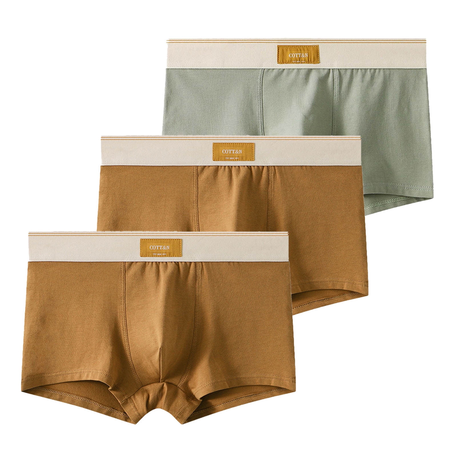 3PC Men's Underwear Lightweight Big and Tall Boxers Cotton Comfortable ...