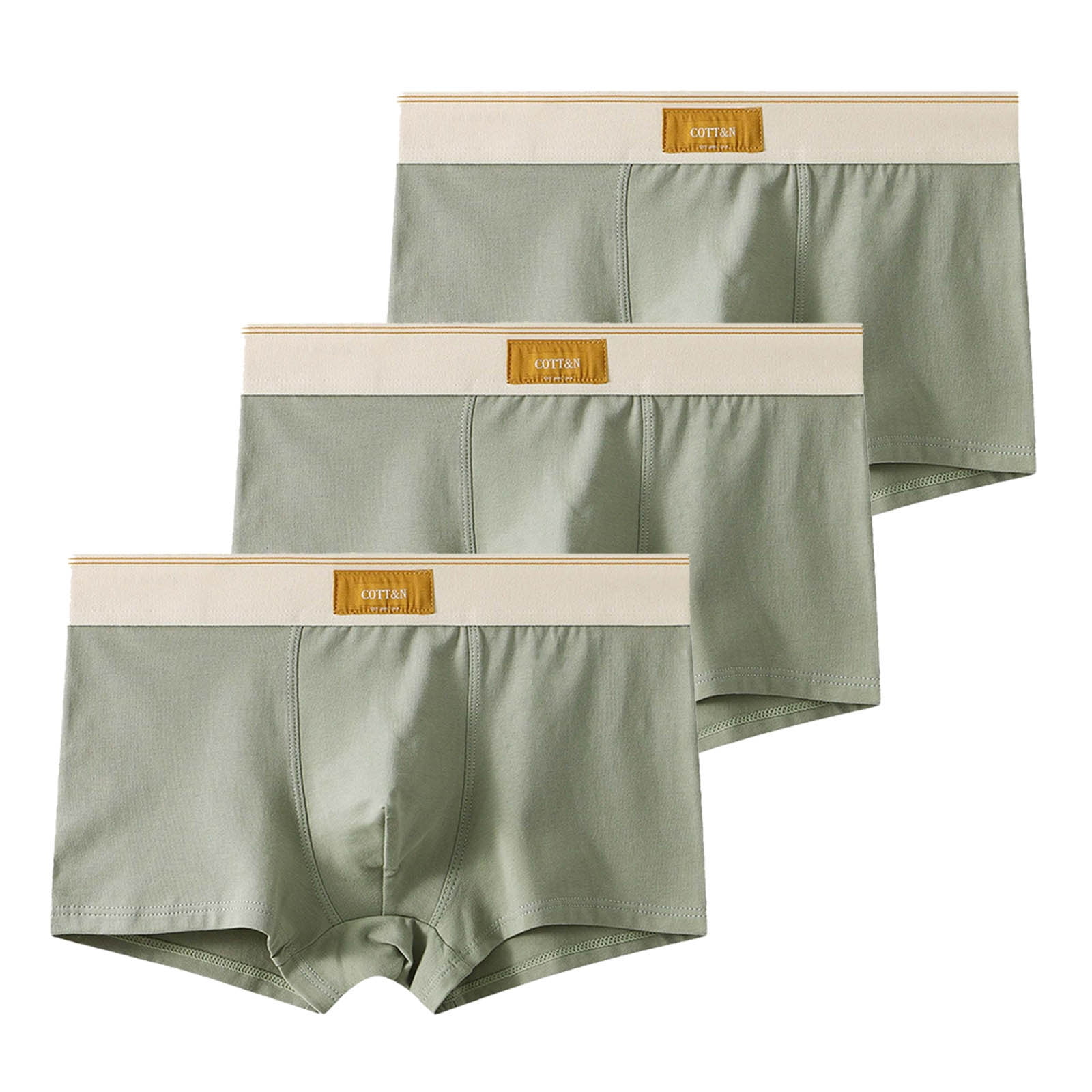 3PC Men's Underwear Lightweight Big and Tall Boxers Cotton Comfortable ...