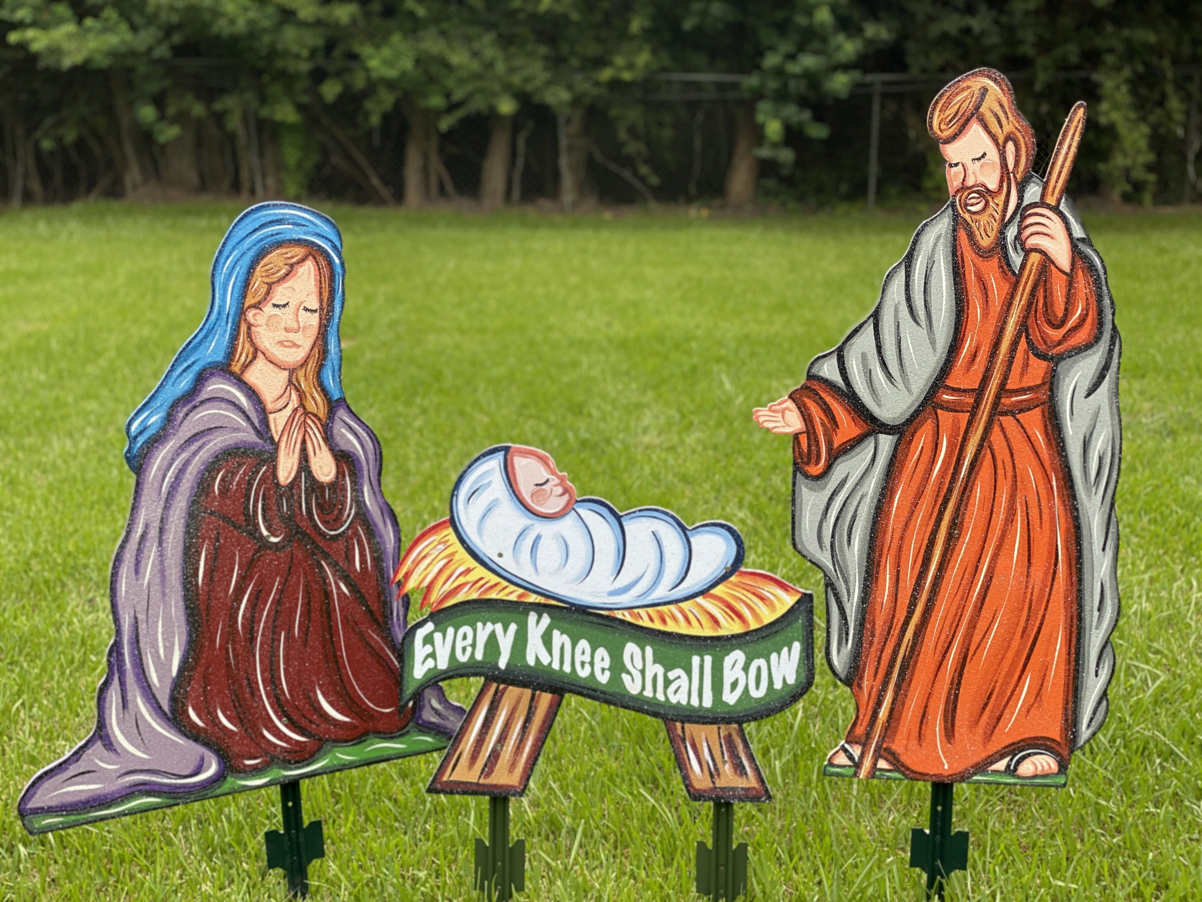3PC Nativity Set of Mary, Joseph, and Baby Jesus for Christmas Nativity ...