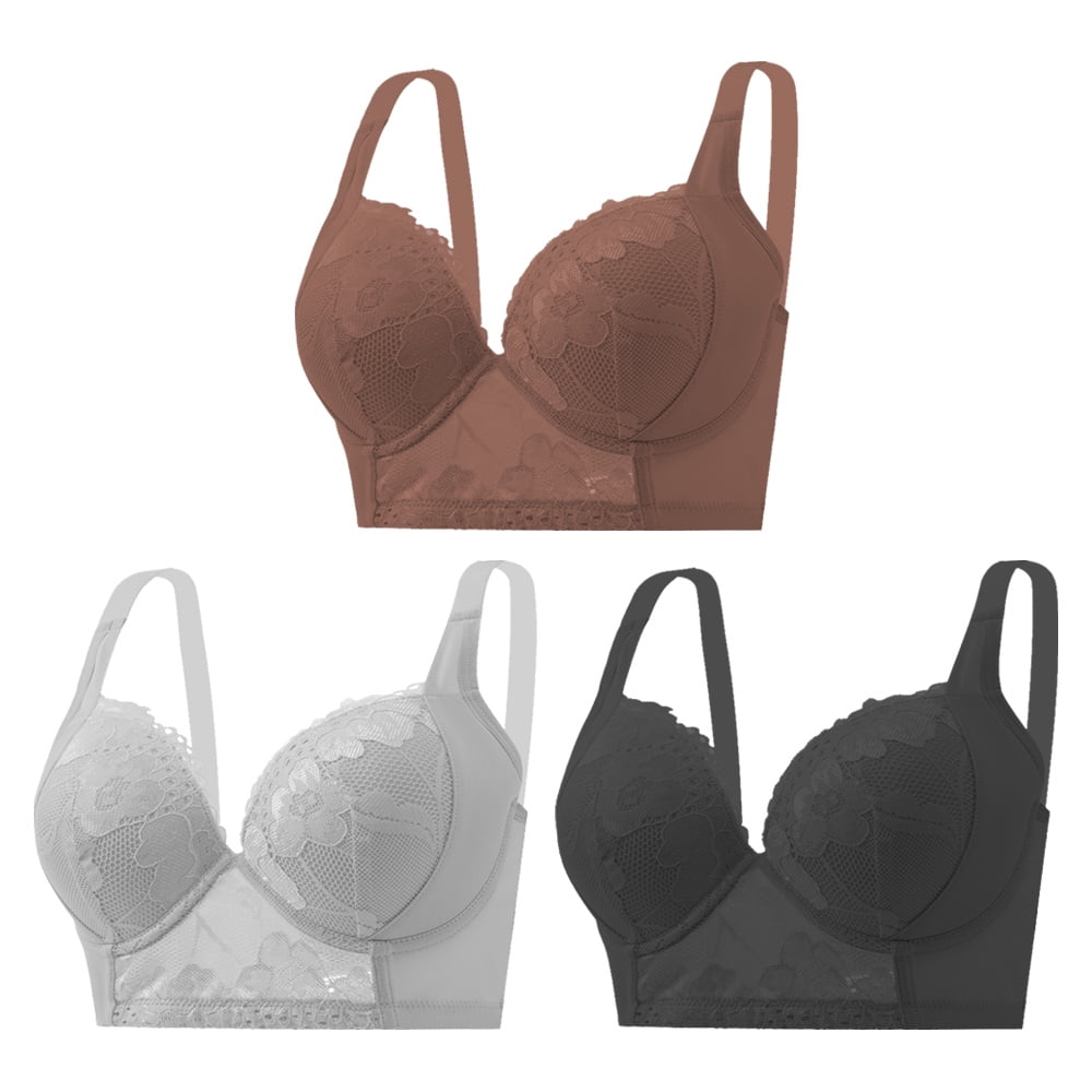 3PC Pack Women Push Up Bra Everyday Underwear Comfortable Lingerie ...