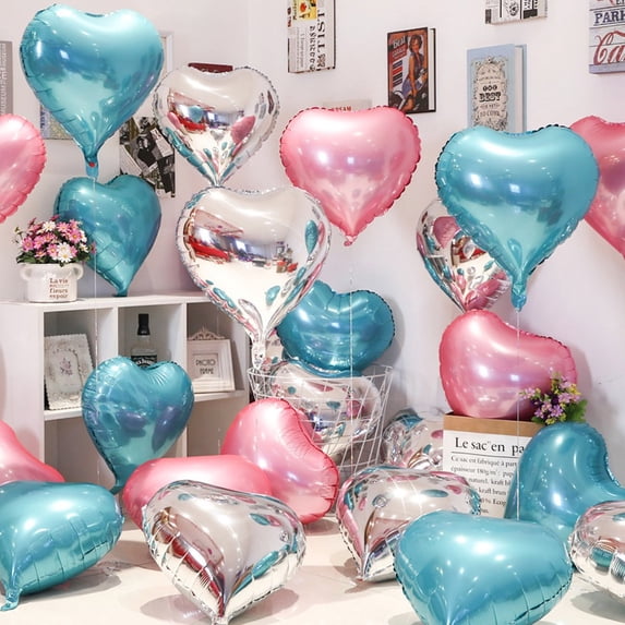 3PC Pink Balloons, 3PC Silver Balloons, 4PC Navy Blue Balloons with ...