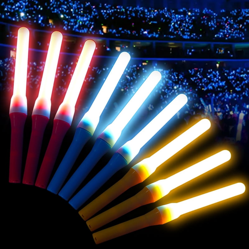 3PC Portable Cheering Stick Concert Flashing Stick Portable Glowing ...