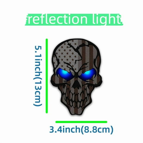 3PC Reflective American Flag Sticker - 5x3 Inches - American Flag Decal ...