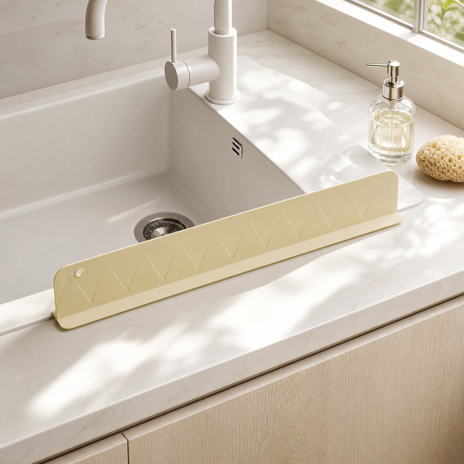 3PC Silicone Kitchen Sink Splash Guard, Water Splashes Prevention ...