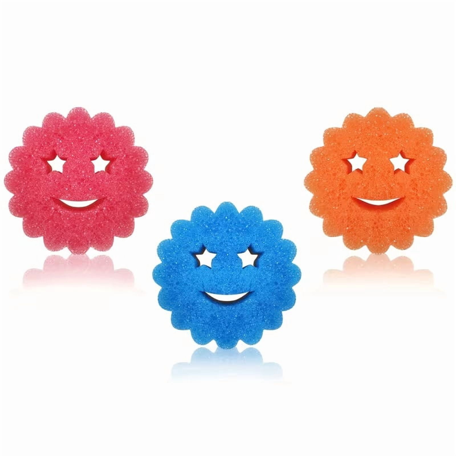 3PC Star Flower Shaped Magic Cleaning Sponge - Versatile Non-Scratch ...