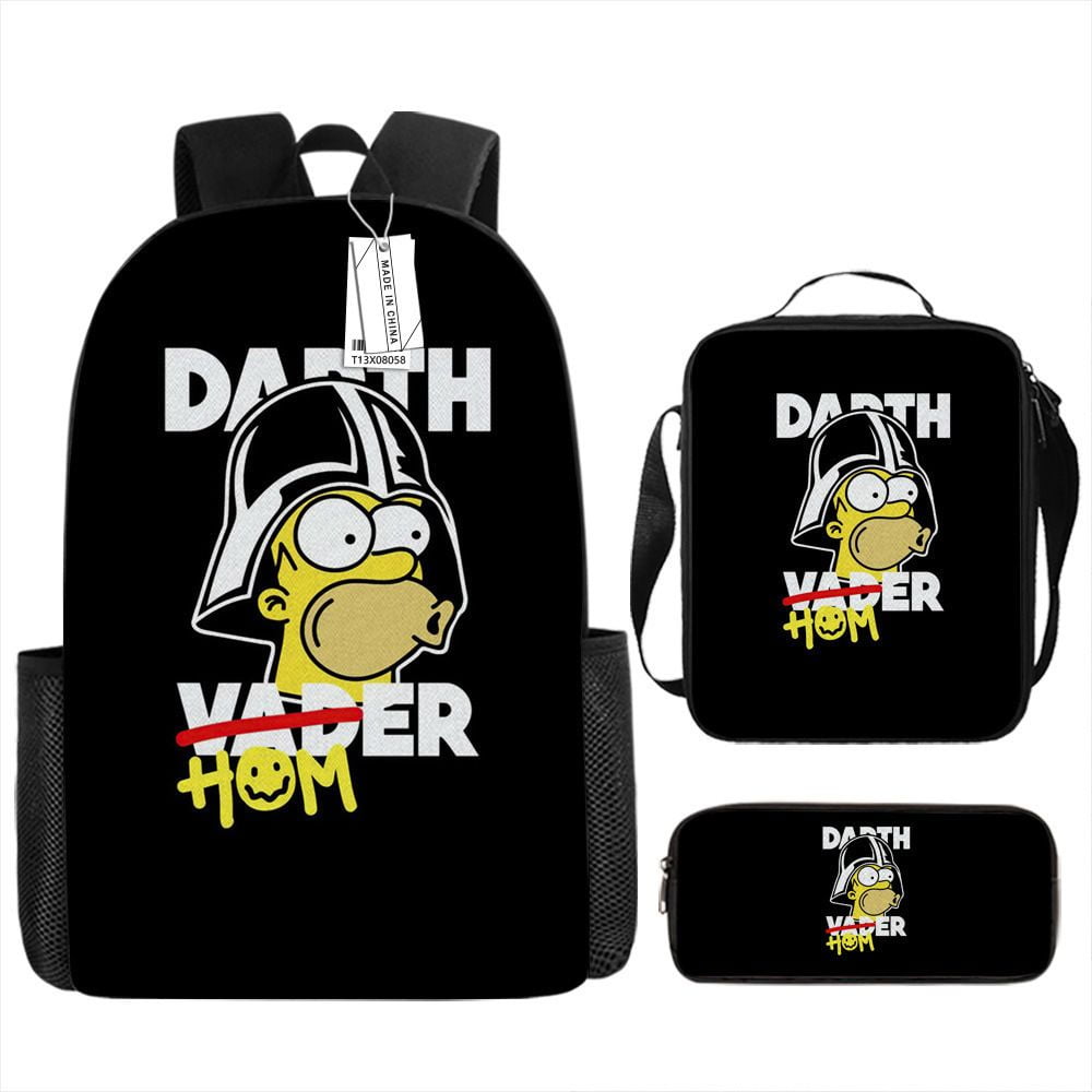 3PC THE SIMPSONS Backpack Large Capacity for Men and Women Commuter ...