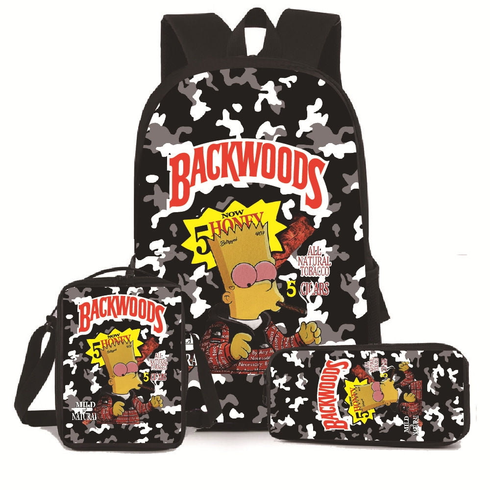 3PC THE SIMPSONS Backpack Large Capacity for Men and Women Commuter ...