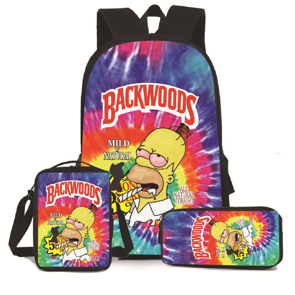 3PC THE SIMPSONS Backpack Large Capacity for Men and Women Commuter ...